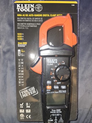Klein Tools CL800 600A AC/DC True RMS Auto-Ranging Digital Clamp Meter ...