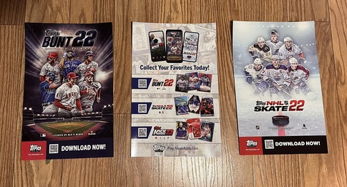 2022 Topps Bunt & Skate MLB & NHL Promotional Posters Lot 11x17 NSCC ...