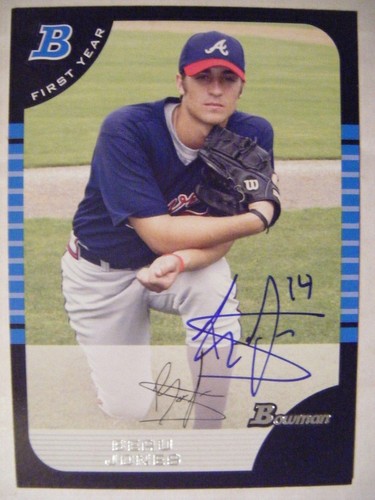 BEAU JONES signed BRAVES 2005 Bowman Draft baseball card AUTO DESTREHAN ...
