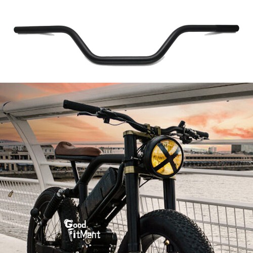 1X Black 7/8" 22mm Motorcycle Drag Bars Handlebar For Cafe Racer Bobber ...