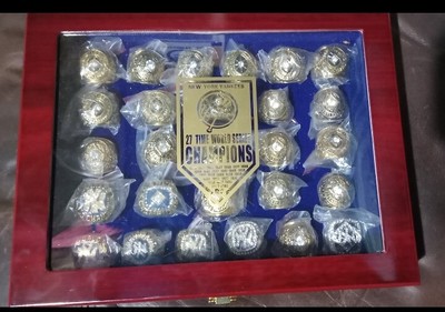 NY YANKEES 27 PIECE MLB WORLD SERIES CHAMPIONSHIP RING COLLECTION SET ...