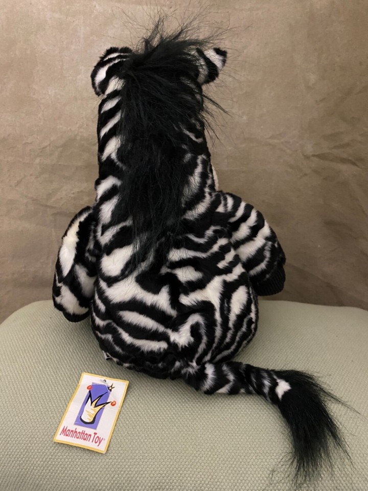 21" Manhattan Toy CHUNKLES ZEBRA Minkie Striped Stuffed Animal Plush ...