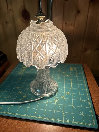Vintage Heavy Cut Lead Crystal Accent Table Lamp Accent Boudoir | eBay