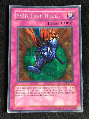 YUGIOH ACID TRAP HOLE DDS-005 SECRET PLAY/EDGE WEAR | eBay
