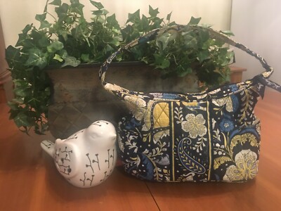 Vera Bradley Purse - Ellie - Blue Retired Pattern - Small Tote Zipper ...