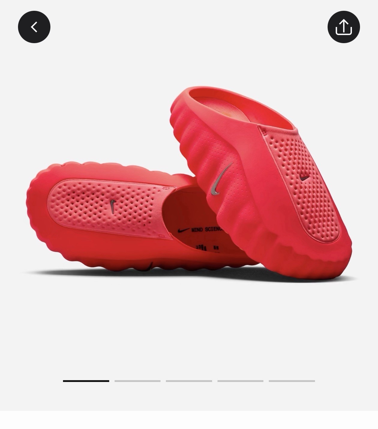 Nike Mind 001 Mules Solar Red Hyper Crimson HQ4307-600 Men's Size 7 ...