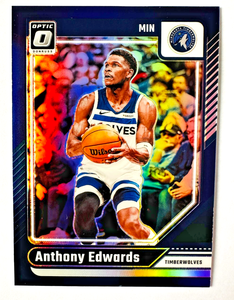 2024-25 Donruss Optic Anthony Edwards PURPLE Prizm Card #31 ...