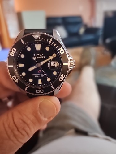 Timex Deepwater Meridian 200 44mm Synthetic Rubber Strap Watch ...