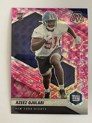 2021 Panini Mosaic Giants Azeez Ojulari Pink Camo Prizm Rookie RC #356 ...