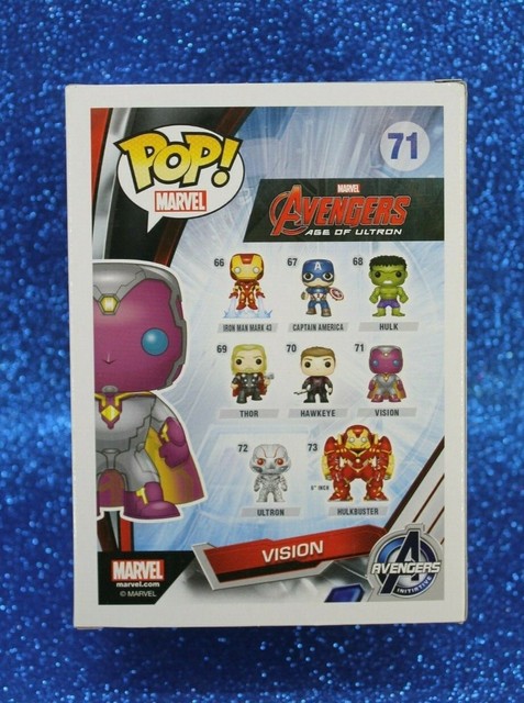 Funko Pop Vision 71 Avengers Age of Ultron Marvel Figure 9 Cm Statue ...