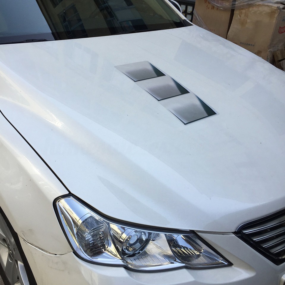 Pair 3D Auto Car Decoration Hood Fender Vent Air Sticker Universal ...