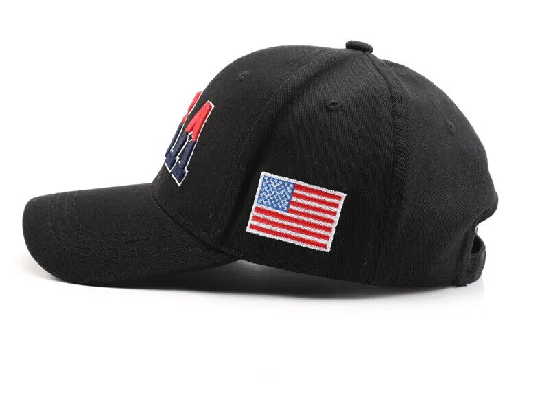PATRIOTIC USA EMBROIDERED FLAG HAT. 3 COLORS TO CHOOSE. ADJUSTABLE ...