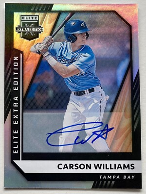 CARSON WILLIAMS RC SIGNED 2021 PANINI ELITE EXTRA EDITION #28 CERTIFIED ...