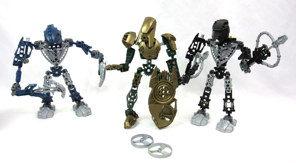 LEGO Bionicle Lot of 8 figures Nokama Whenua Vohtarak Boggarak Vezon ...