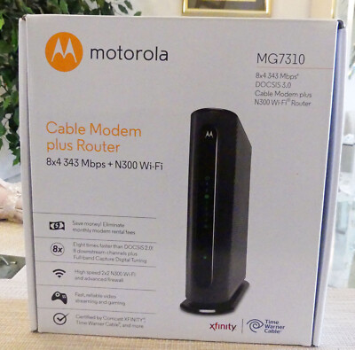 MOTOROLA MG7310 Cable Modem Plus N300 Router - Comcast Xfinity - MINT ...