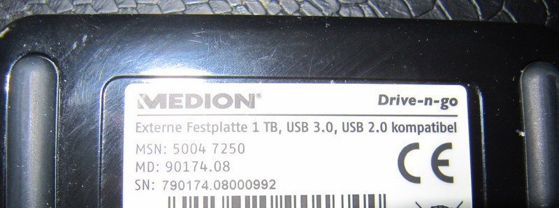 Externe Festplatte 1TB Medion HD Drive n GO eSATA + USB 2.0+ 3.0 | eBay.de