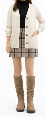 $389 Stuart Weitzman Mercer Bold SW Logo Slouch Boots Women's Beige ...