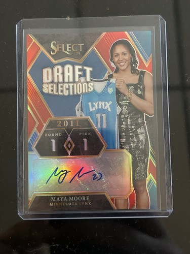 Maya Moore 2024 Panini Select WNBA DSS-MM Red Prizm Draft Selections ...