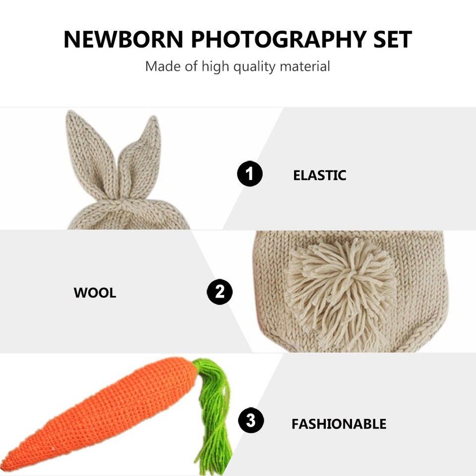 Baby Newborn Easter Photography Prop Crochet Knit Costume Outfit Set ...