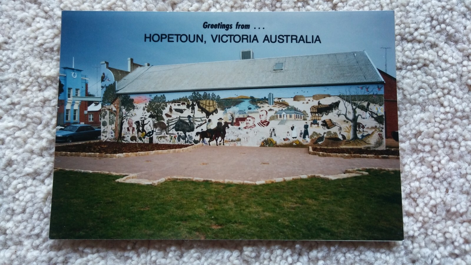 Hopetoun, Victoria Vintage Color Postcard-Historic Mallee Mural | eBay