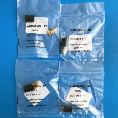 Lot: Amphenol 901-9511-1 SMA Gold Crimp RF Coax Cable Connectors for ...