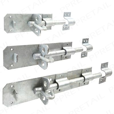 GALVANISED Heavy Duty Padbolt THICK Door Gate Padlock Slide Bolt SMALL ...