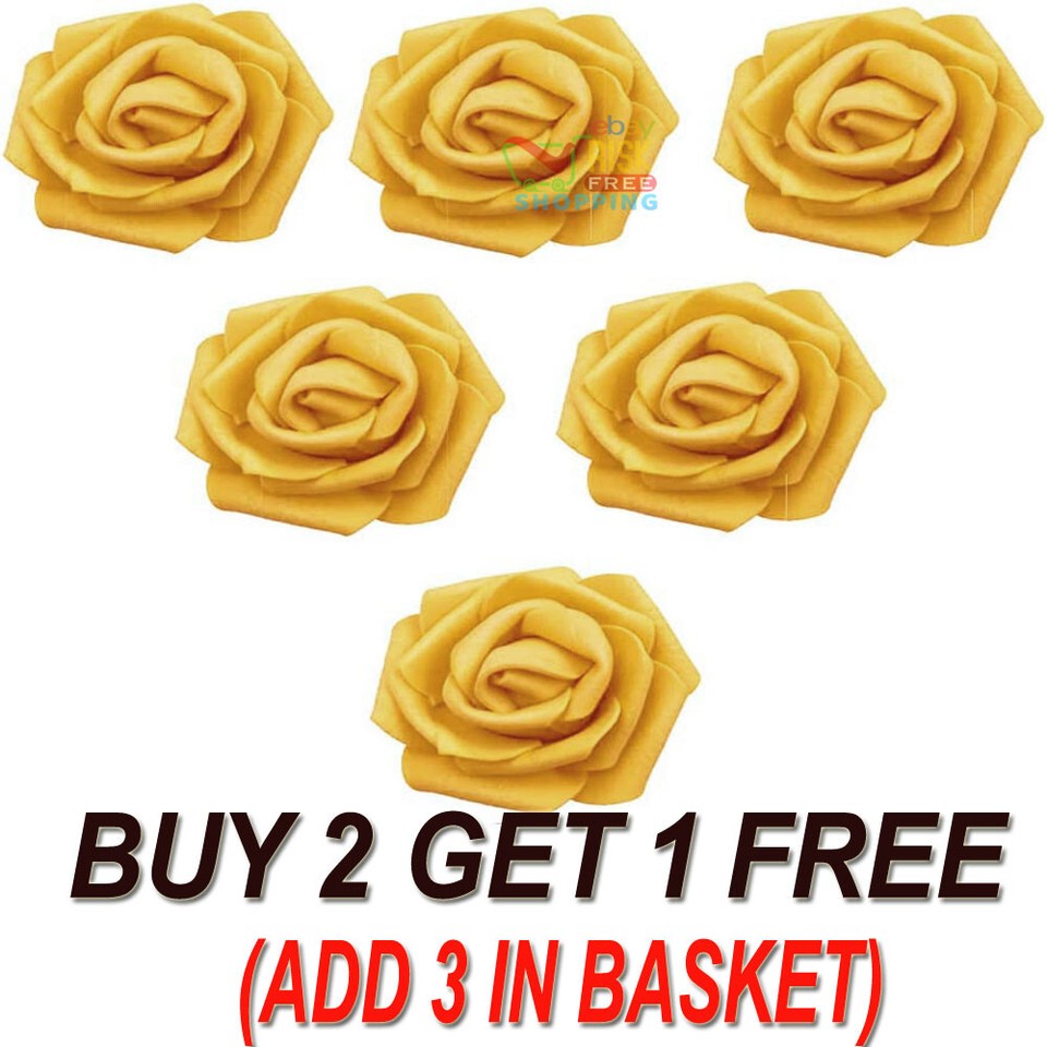 1000 Foam Mini Roses WHOLESALE Heads Buds Small Flowers Wedding Home ...