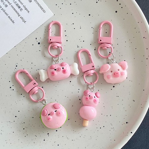 Cartoon Cute Pink Pig Keychain For Woman Bag Key Pendant Jewelry ...