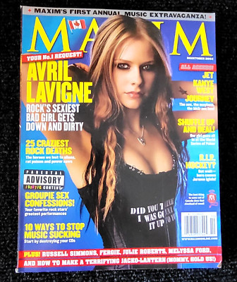 MAXIM Magazine Avril Lavigne Cover October 2004 Fergie Russell Simmons | eBay