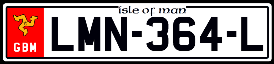 Custom Isle Of Man GBM UK REFLECTIVE License Plate Tag Reproduction ...