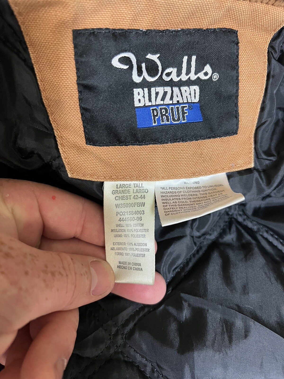 Vintage Mens Walls Blizzard Pruf Insulated Corduroy Cotton Work Jacket ...