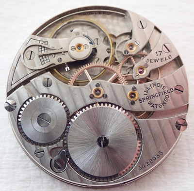 ANTIQUE 16s ILLINOIS GRADE 304 17 JEWEL OPEN FACE POCKET WATCH MOVEMENT ...