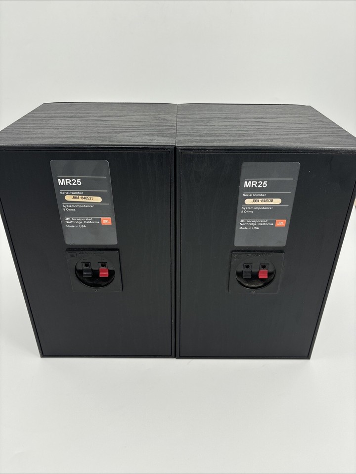 Two JBL MR25 Bookshelf Speakers Studio Monitors each with a tweeter & 6 ...
