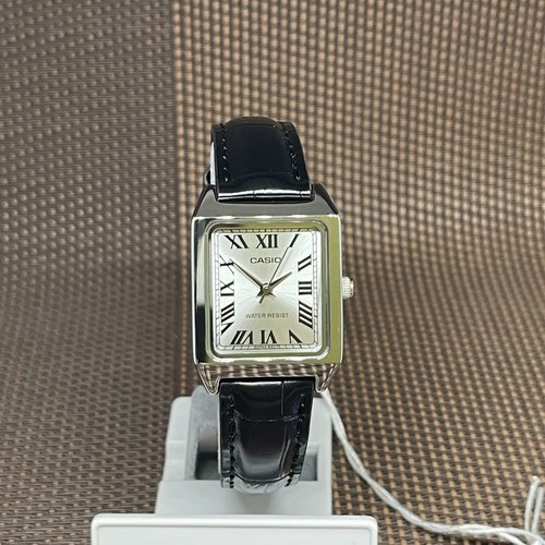 Casio LTP-V007L-7B1 Standard Analog Black Leather Strap Ladies' Watch ...