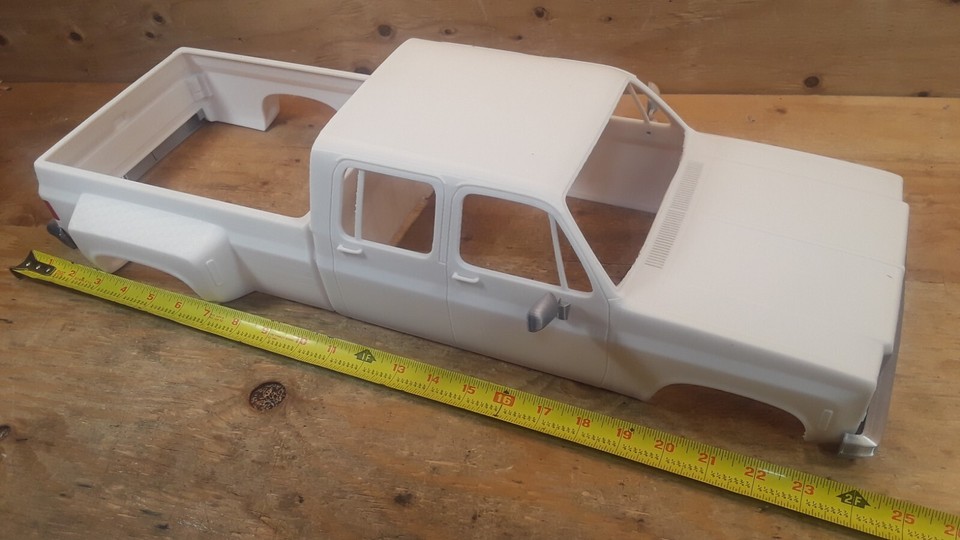 3D Printed RC CAR Chevy Truck C30 4 Door Crew Cab & Bed Dually 1/10 ...