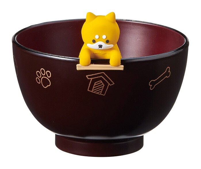 Japanese Miso-soup Bowl Shiba Inu Set of Bowl &Chopsticks Rest /made in ...