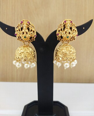Indian Jewelry Earring Jumar Bollywood Ethnic Gold Plated Earring For ...