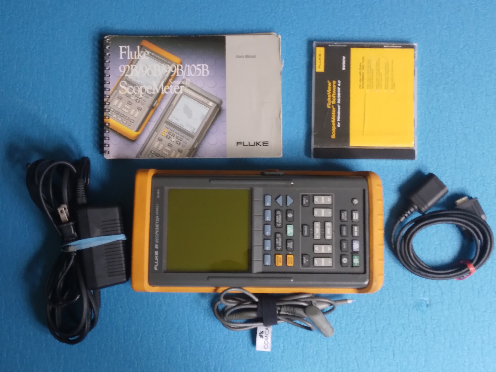 FLUKE 96 SERIES ll 50 Mhz SCOPEMETER W/CASE, POWER SOURCE & 1 LEAD VERY ...