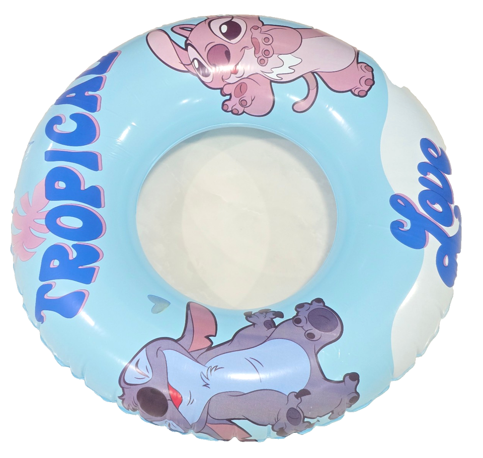 Disney Stitch and Angel Tropical Love Inflatable Swimming Ring Float ...