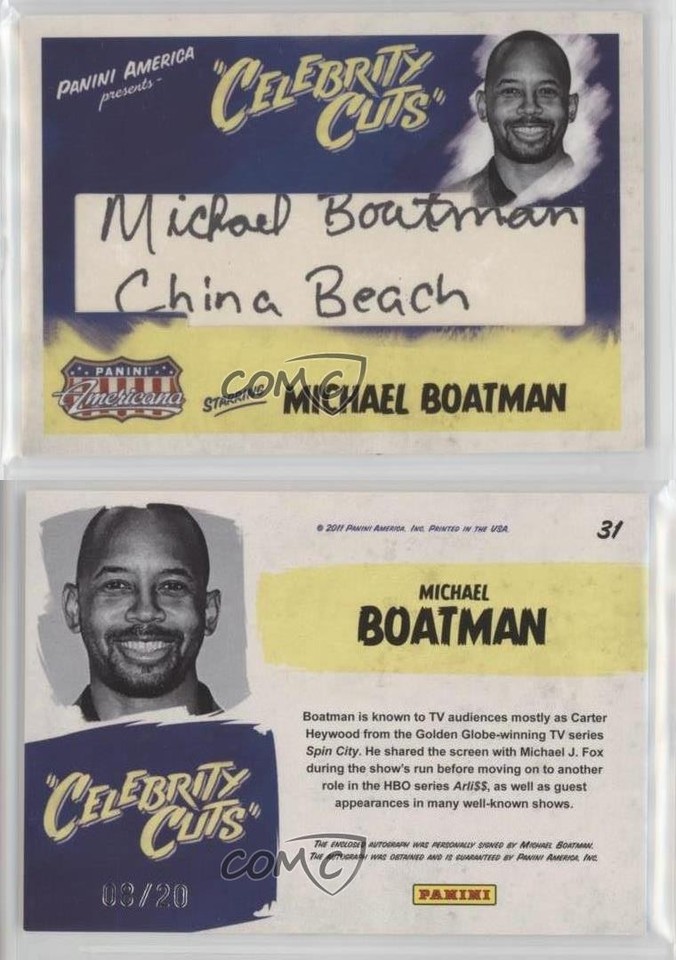 2011 Americana Celebrity Cuts Cut Signatures /20 Michael Boatman #31 ...