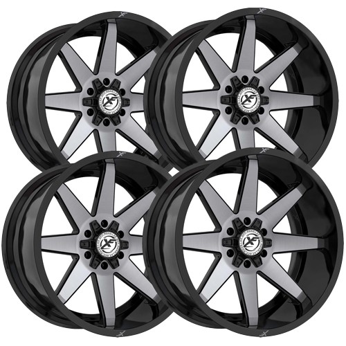 (Set of 4) XF Off-Road XF-236 20x10 5x5"/5x5.5" -12mm Black/Tint Wheels ...