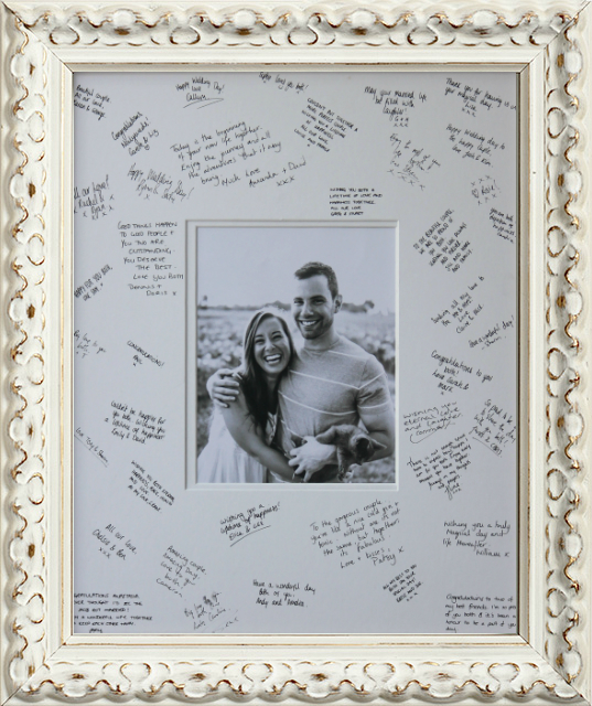 Framed Wedding Guest Book Signature Personalised Photo Frame with ...
