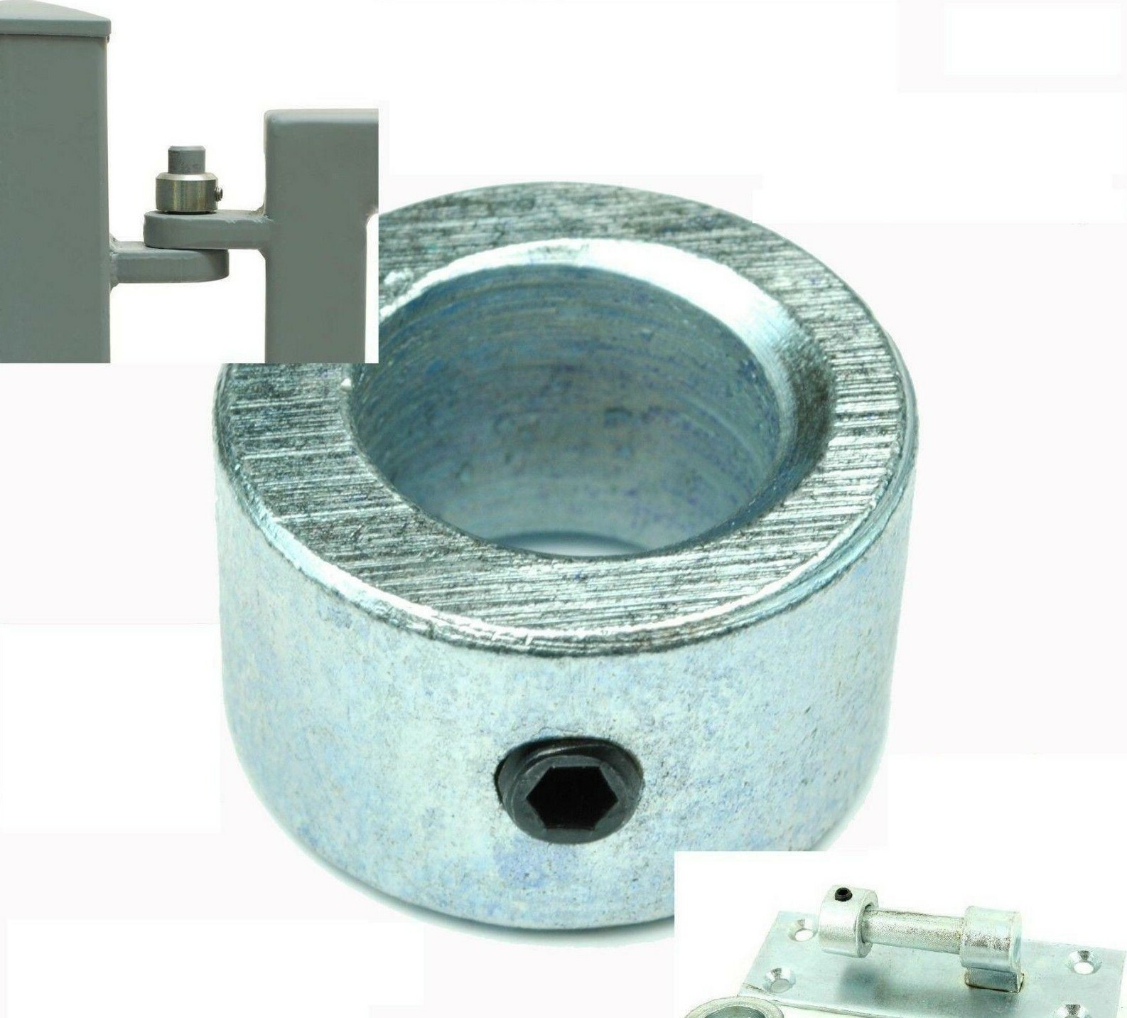 2 Anti Lift Theft Wall Bar Hinges Collars Security Wrought Iron gates ...