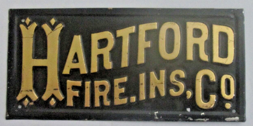 HARTFORD FIRE: Authentic Insurance Company Tin Fire Mark - SIGN/MARKER ...