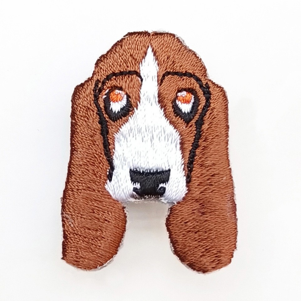 Brooch Backpack Tote Bag Pin Embroidery Cartoon Lifelike Basset Hound ...