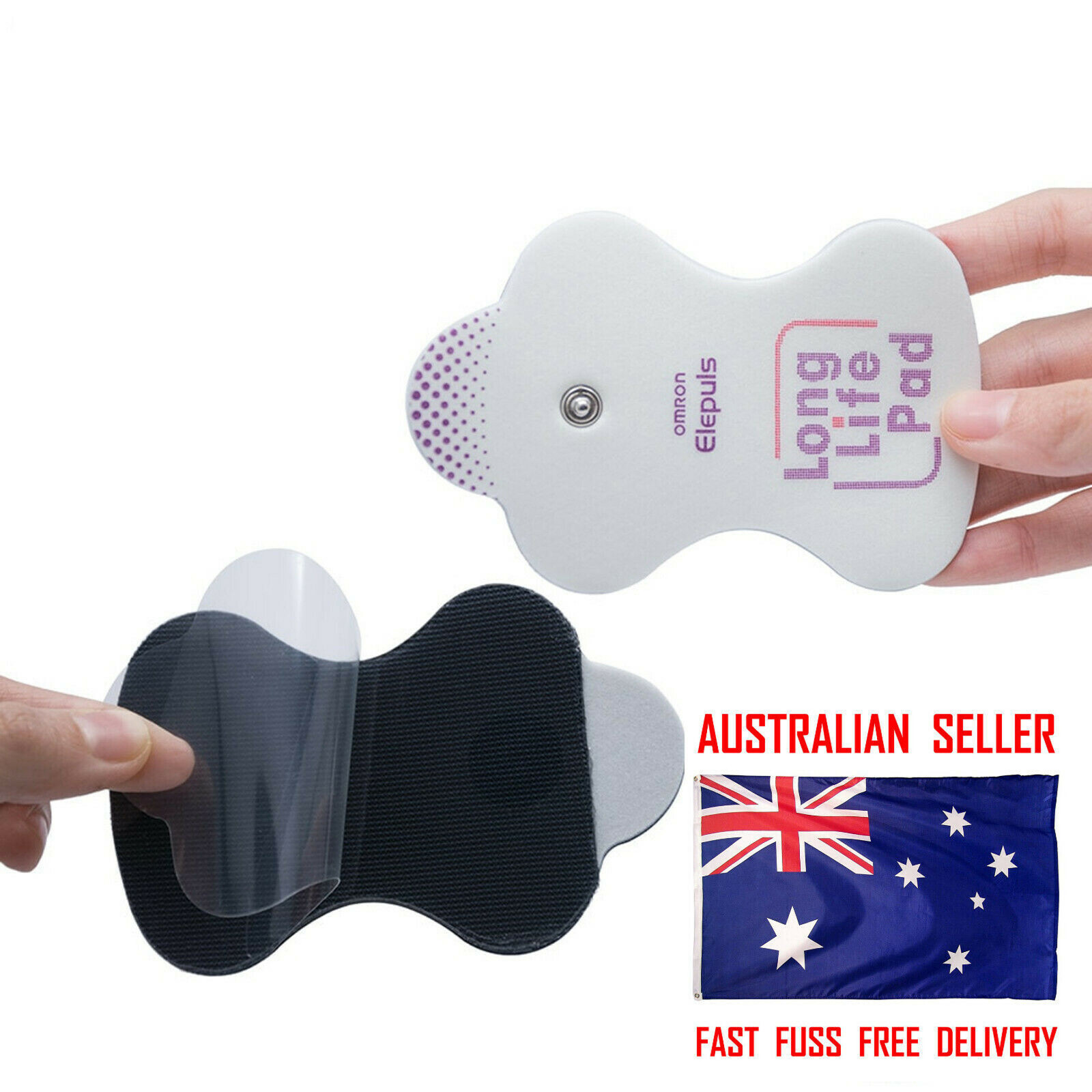 Omron HV-F127 / HV-F128 / HV-F TENS ELECTRODE PADS - 2 Omron LONG LIFE ...