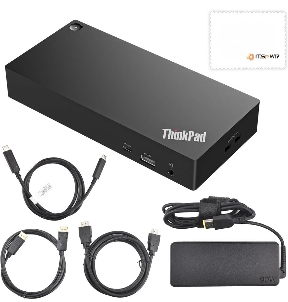ThinkPad 40AY0090 Universal USB-C Docking Station for Lenovo Laptops, 3 ...
