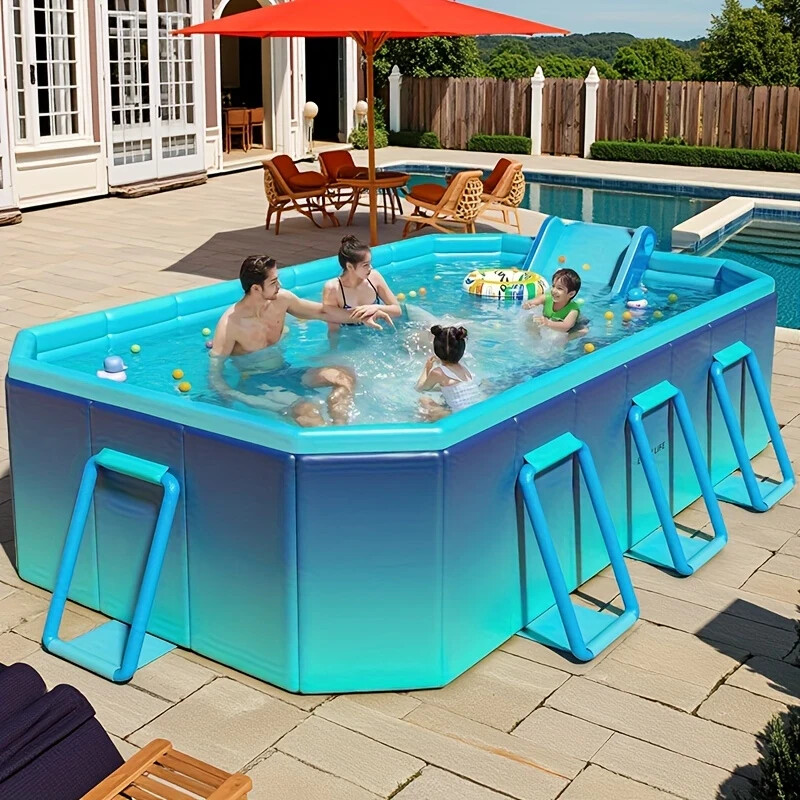 102.36*65*22inch Foldable Above Ground Swimming Pools, PVC Material ...