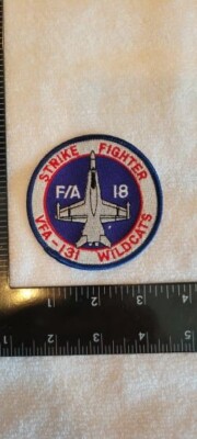 US NAVY VFA-131 "WILDCATS" F/A-18 "HORNET" - EMBROIDERED PATCH - VERY ...