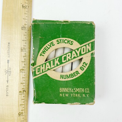 Vintage Binney & Smith Co New York Partial Box Chalk Crayon #812 Gold ...